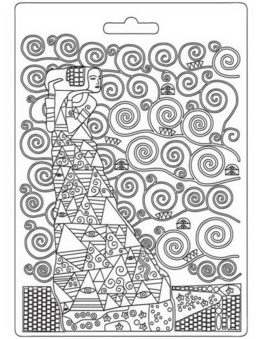 Stamperia blød form med Klimt mønster (K3PTA5600) 15cmX21cm