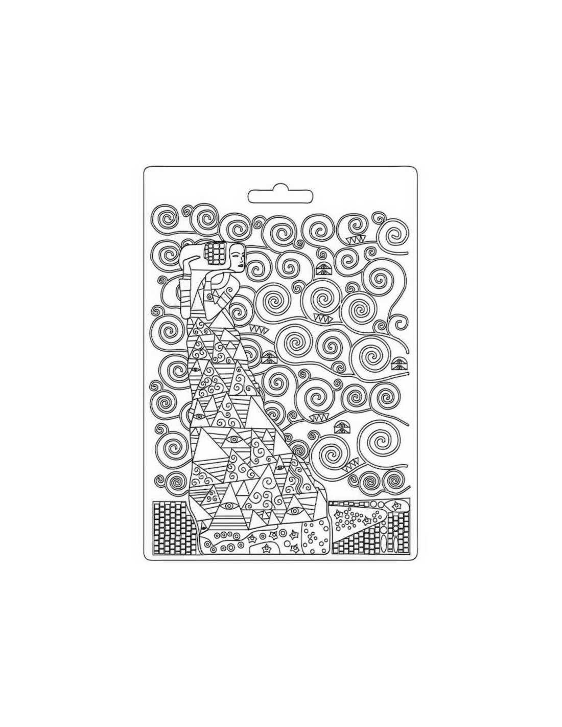 Stamperia blød form med Klimt mønster (K3PTA5600) 15cmX21cm